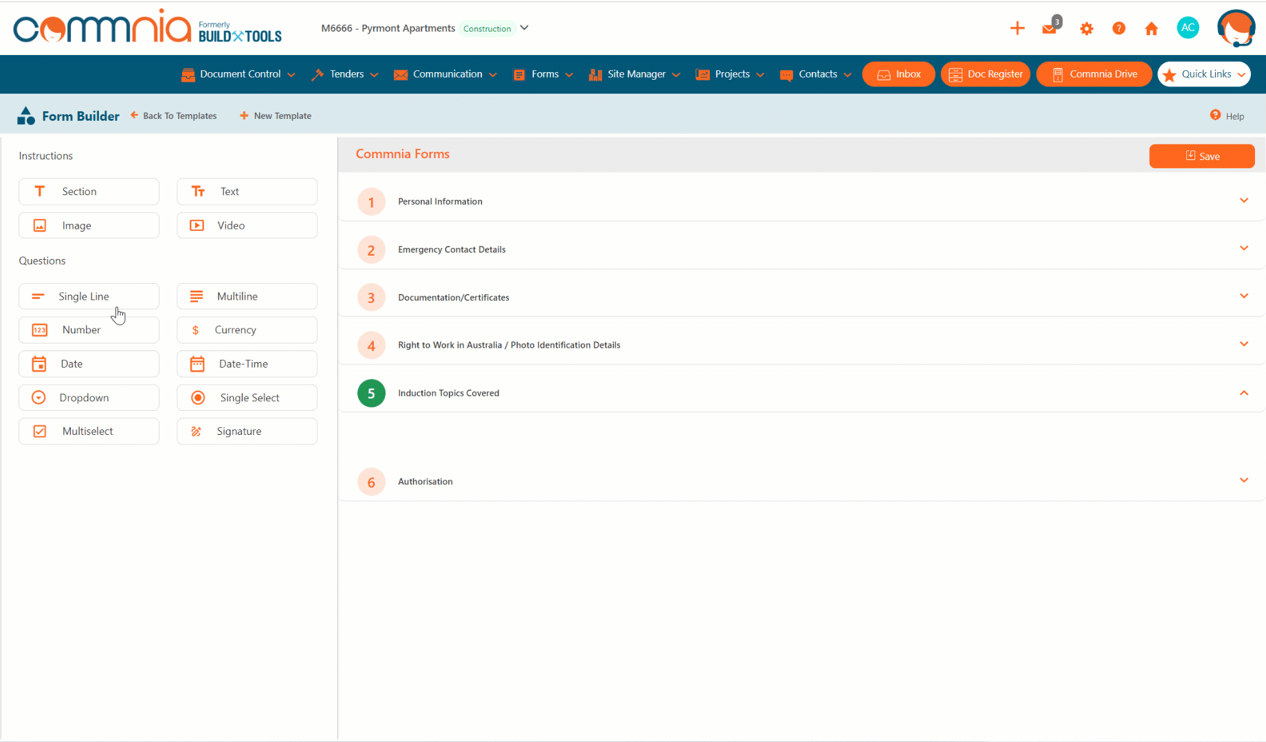 Create a New Smart Form Template