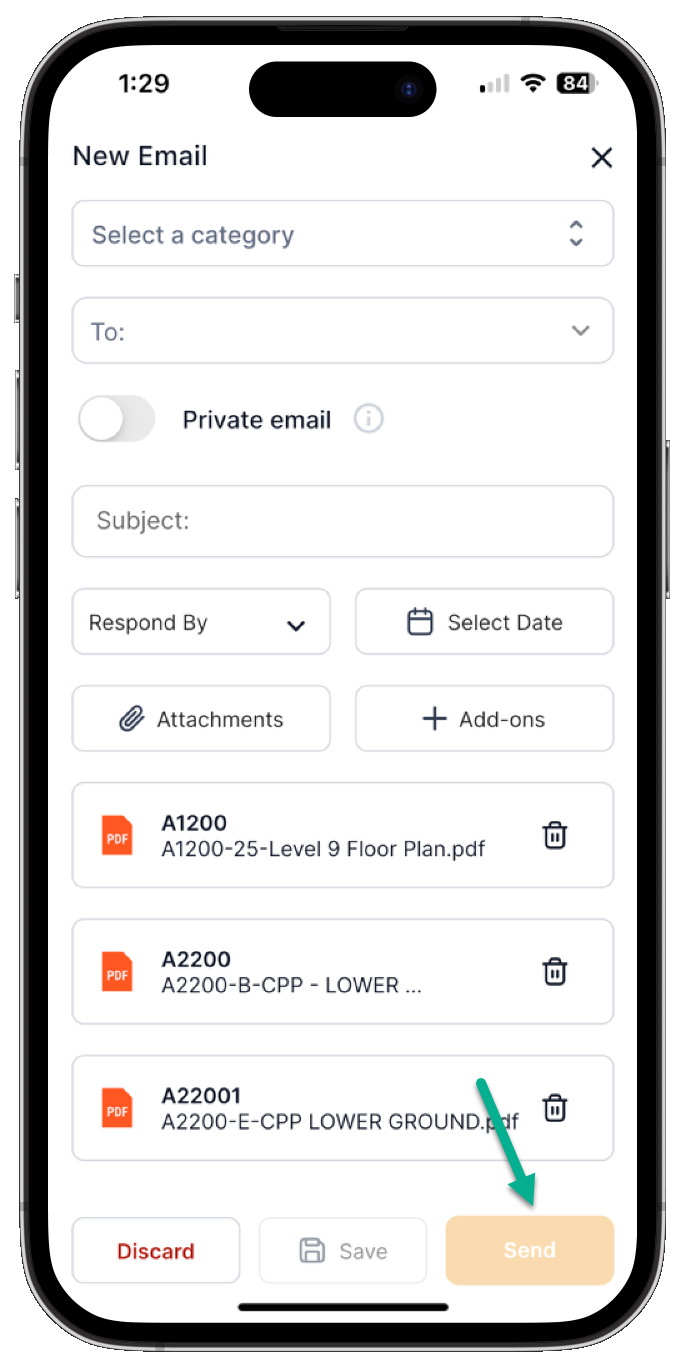 How to Send Drawings via Document Register