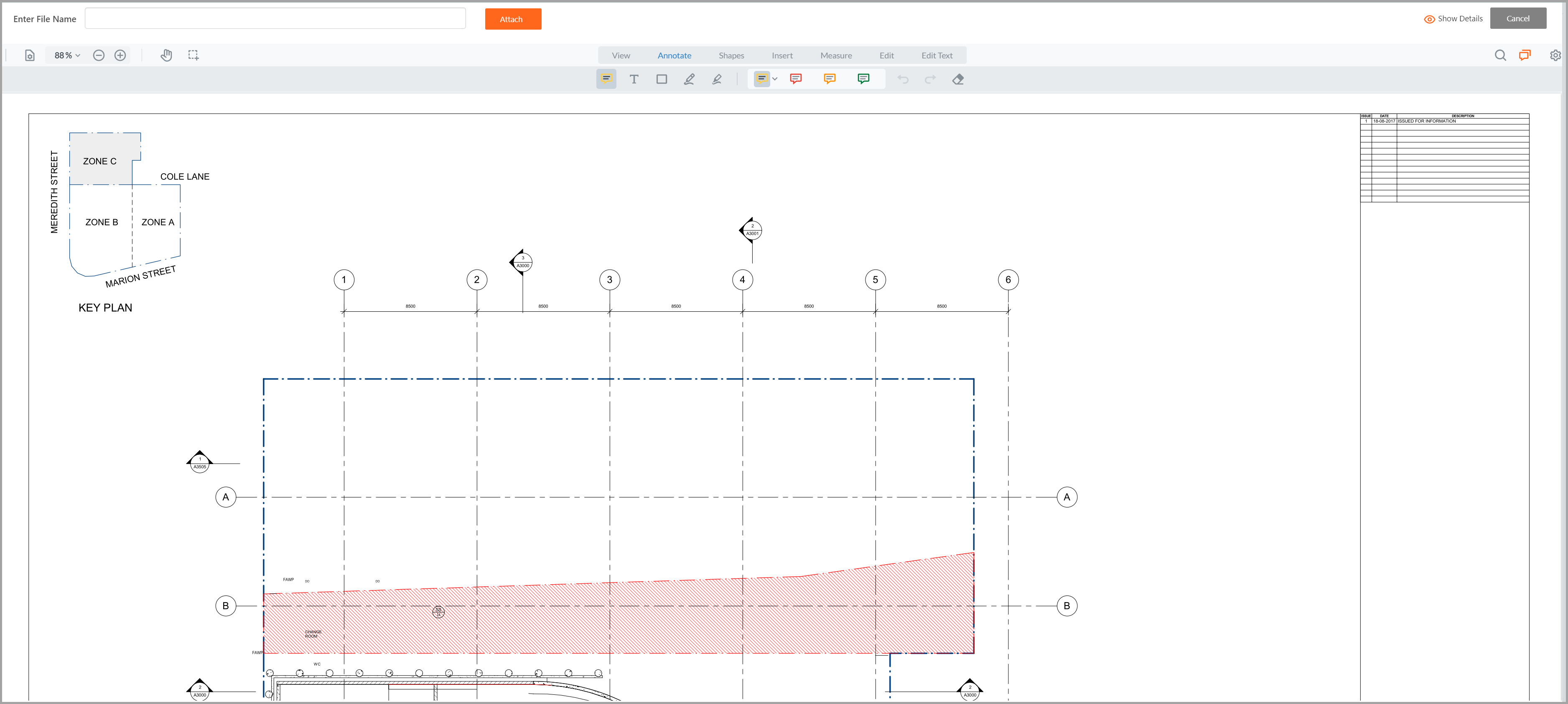 Mark Up Drawings via Document Register