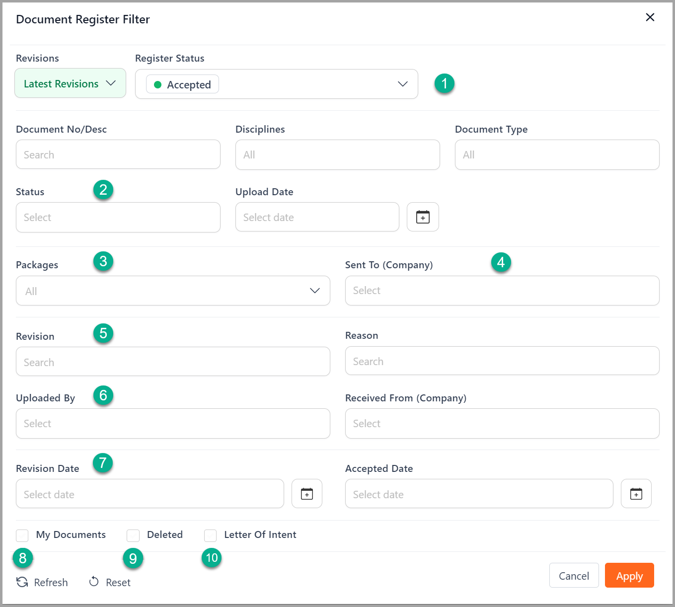 The Document Register Overview