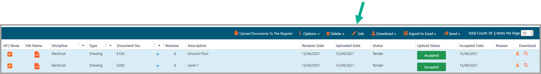 The Document Register Overview