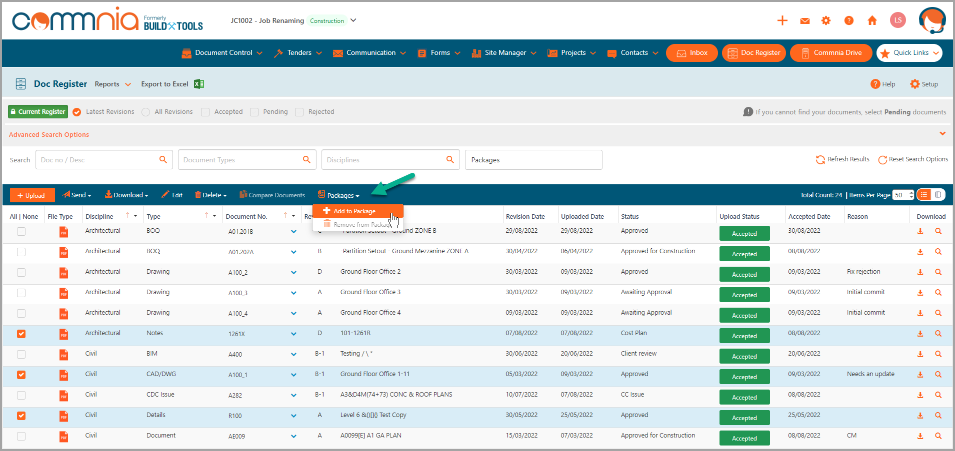 Commnia How to Create and Access Packages