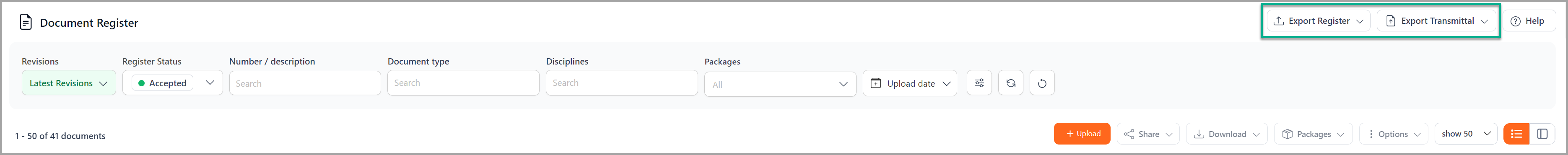 The Document Register Overview