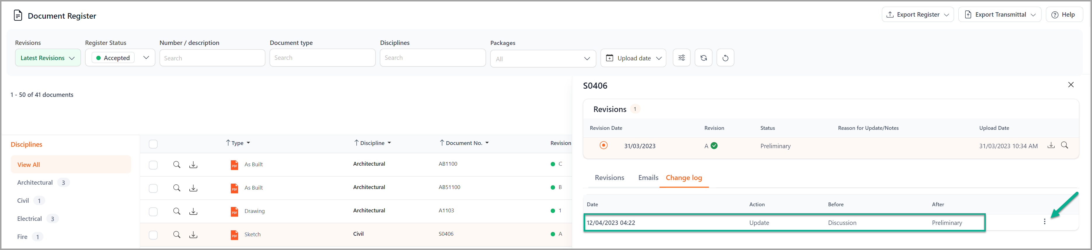 The Document Register Overview