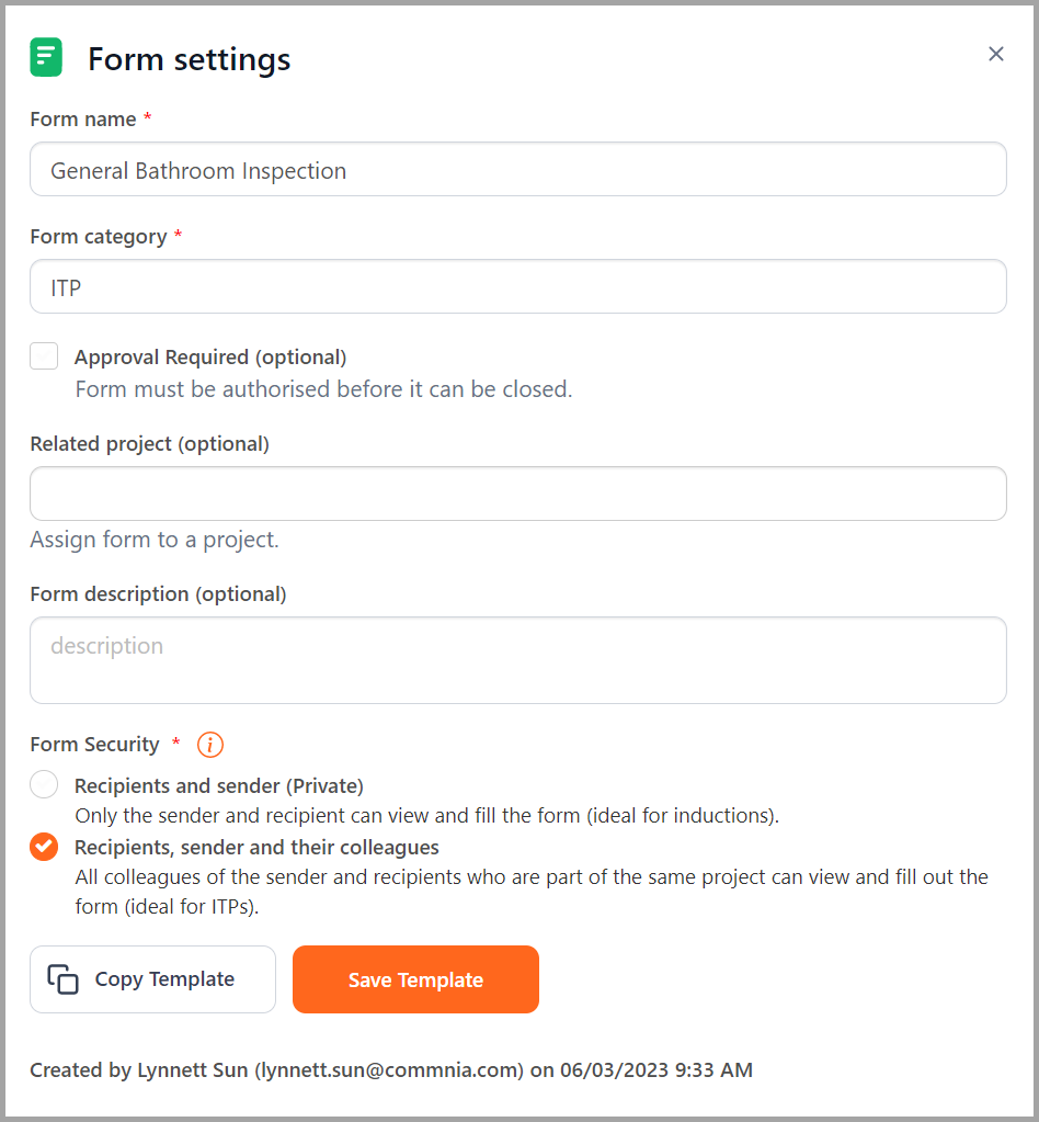 Create a New Smart Form Template