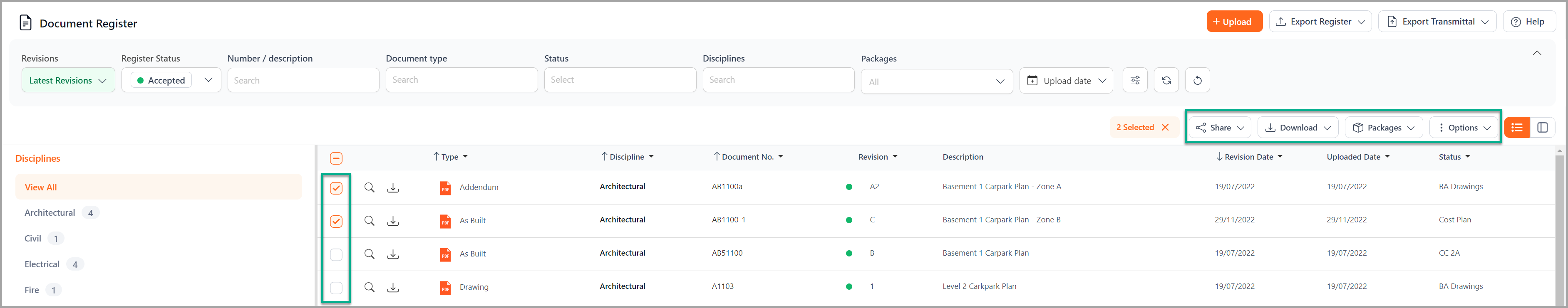 The Document Register Overview
