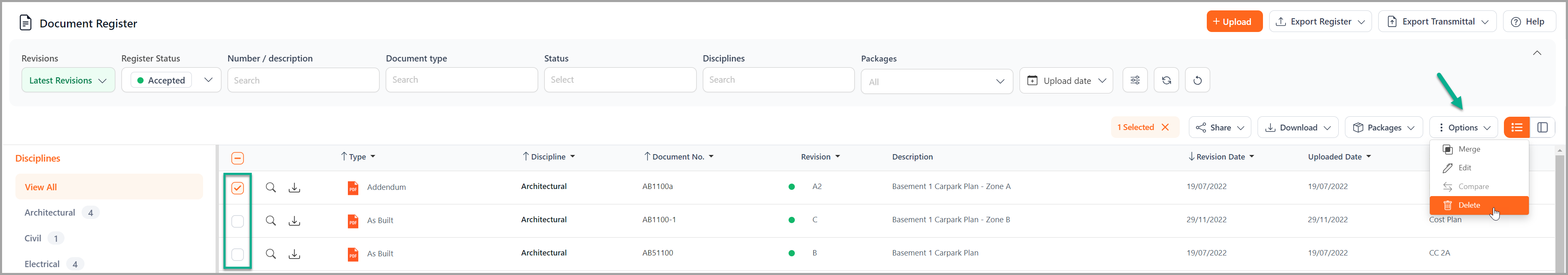 The Document Register Overview