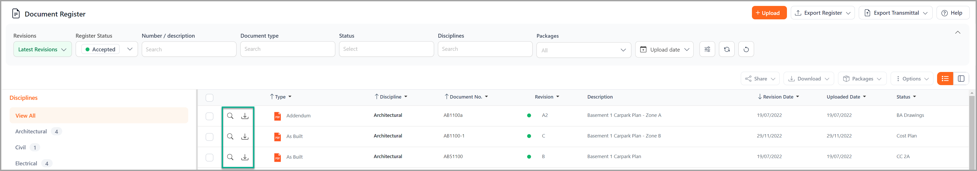 The Document Register Overview