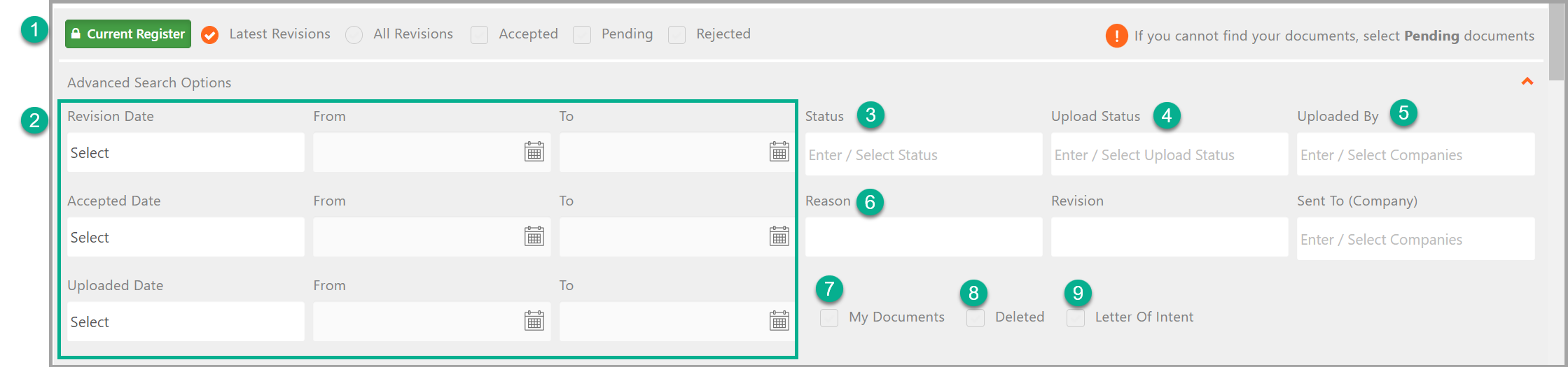 The Document Register Overview